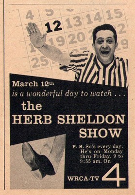 1956 Tv Ad~THE HERB SHELDON SHOW on WRCA in NEW YORK CITY~CHILDREN'S ...