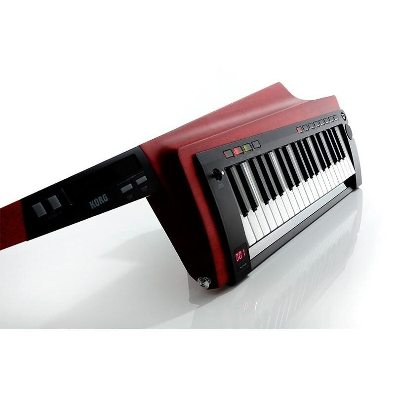 Korg RK-100S 2 RD Translucent Red Keytar Synthesizer Shoulder Keyboard ...