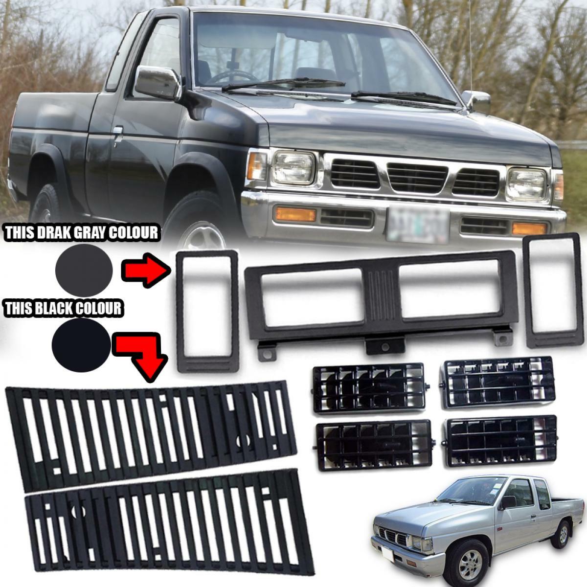 Air Vent Grille Frame Hood Grey Set For Nissan D21 Hardbody Pickup 1987 ...