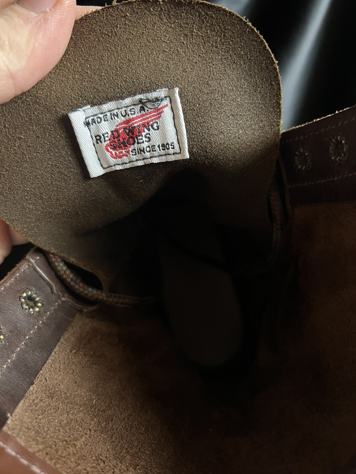 RARE 1970s Vintage RED WING USA Vibram Sole Boots US 9.5 B 49013 Brown ...