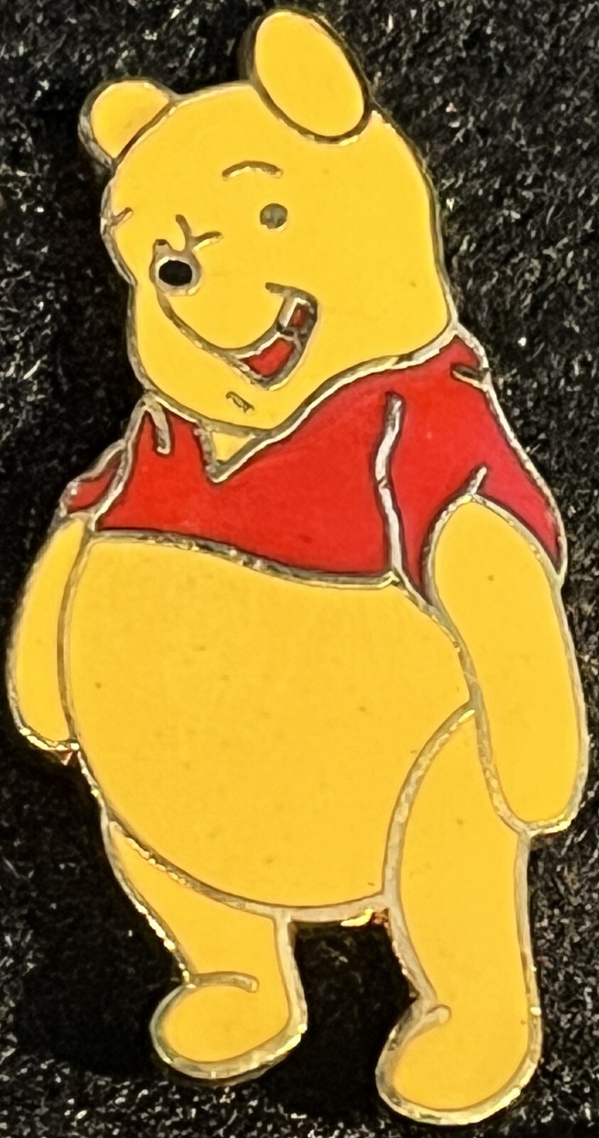 Vintage Disney Winnie the Pooh Standing Smiling Red Shirt Trading PIN ...