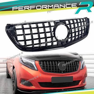 GT Schwarz Kühlergrill Front Grill für Mercedes V Klasse W447 V250 V260 ...