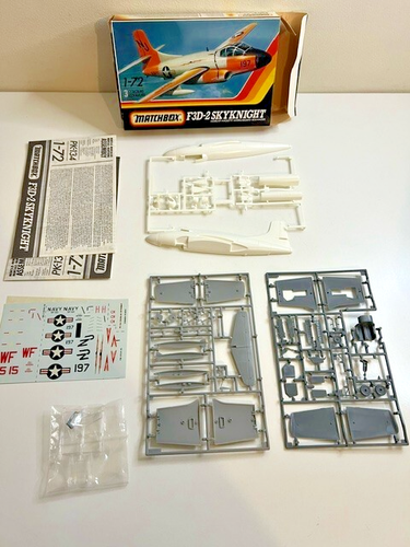 #686 - MATCHBOX F3D-2 SKYKNIGHT 1:72 AIRPLANE MODEL KIT #PK-134 - NIOB ...
