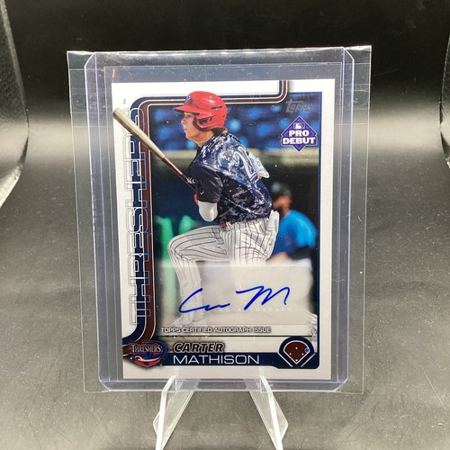 2025 Topps Pro Debut - Carter Mathison #PD-88 Autographs (AU, RC) | eBay