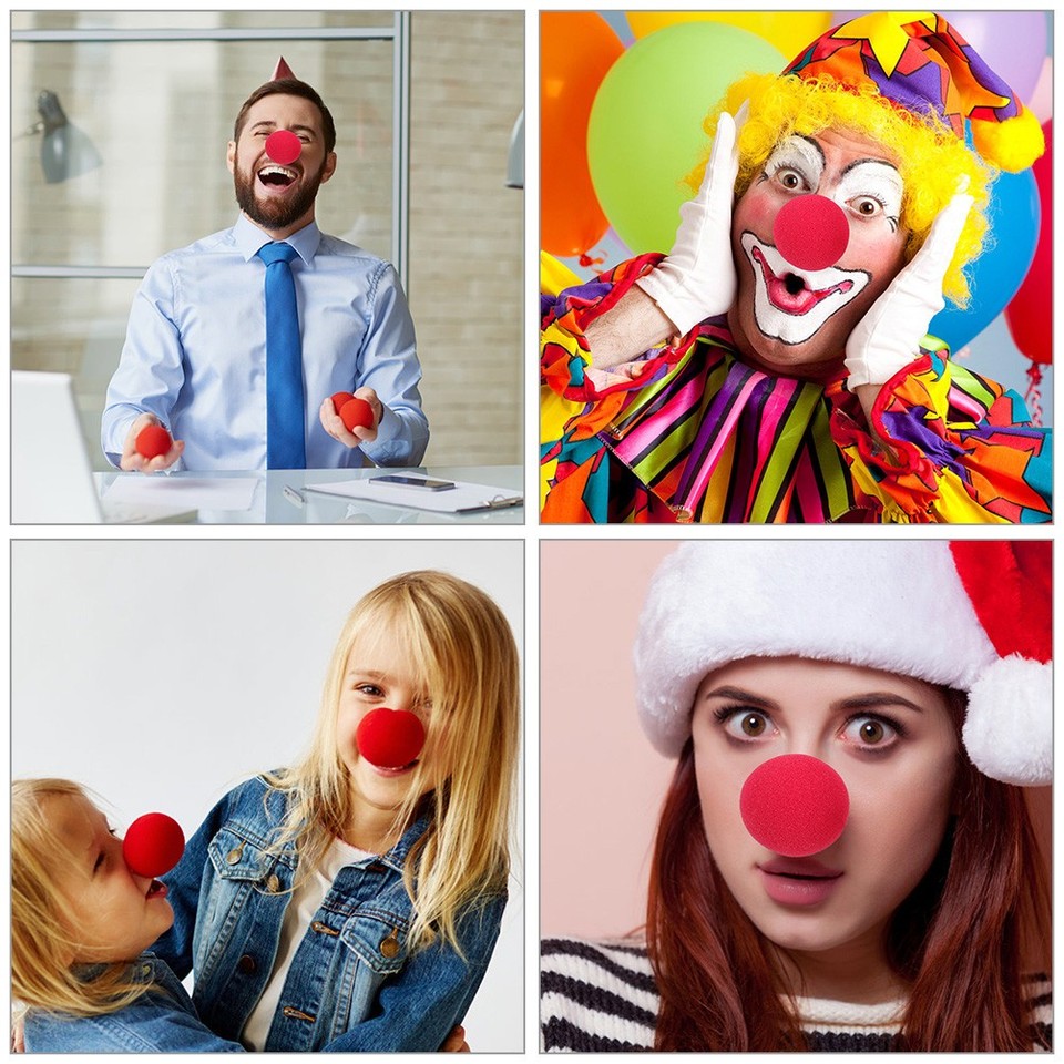 100 Pcs Carnival Sponge Nose Replaceable Clown Prop Accessories Cosplay ...