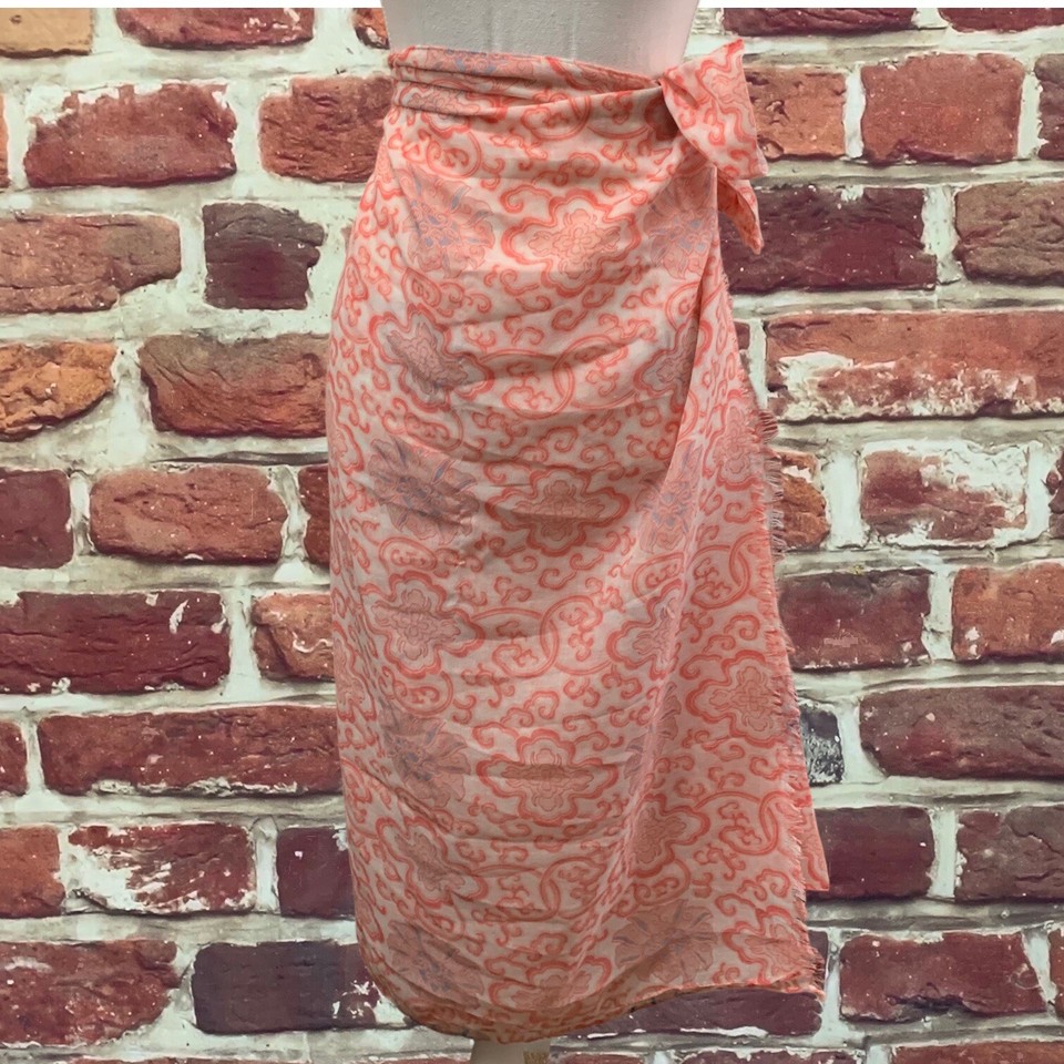 Anthropologie Body Scarf Womens 74" Pink Multicolor Boho Swimsuit ...