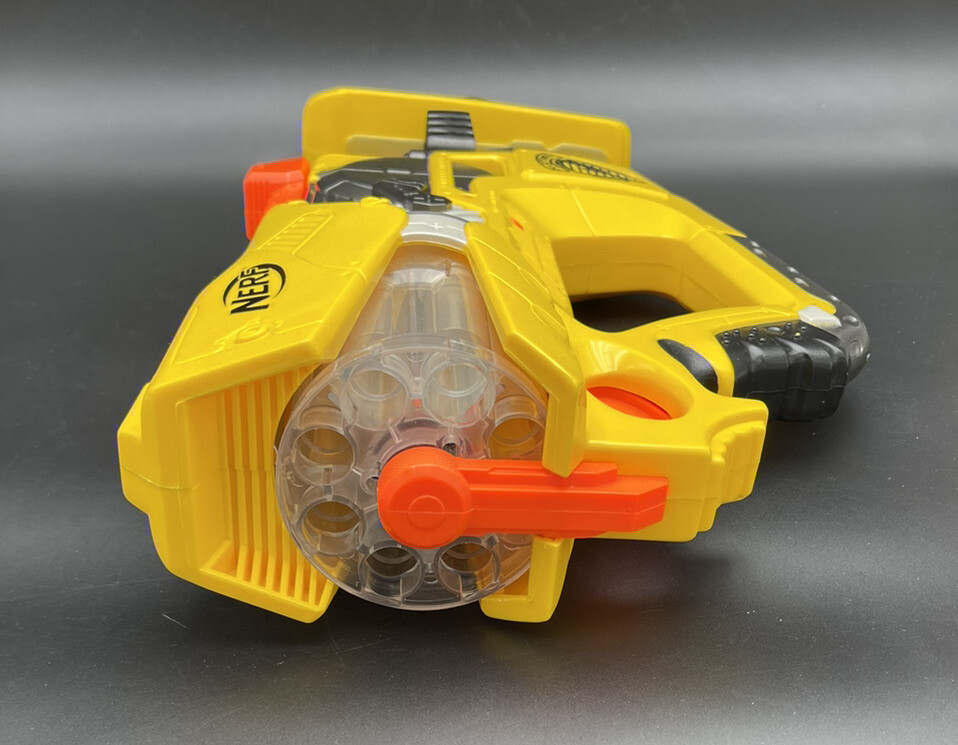 Nerf N-Strike Firefly Rev-8 Gun Blaster Shooter Yellow Black Gray ...