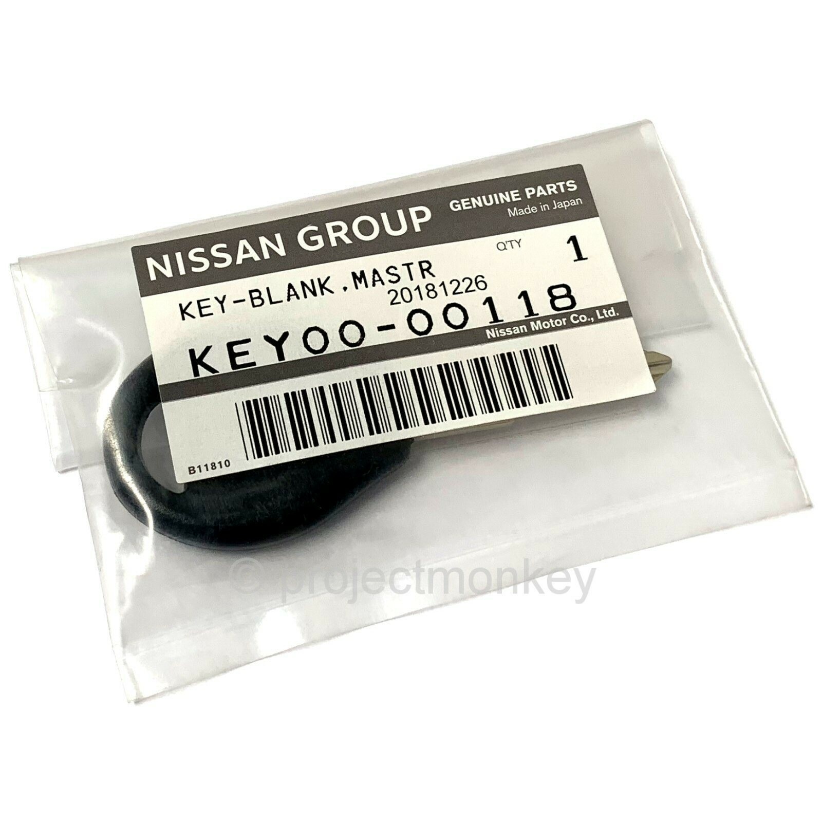OEM Nissan KEY00-00118 Key Blank Uncut Master Spare R31 R32 R33 RS13 ...