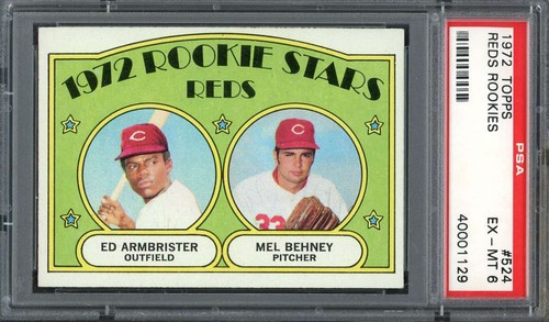 1972 Topps 524 Reds Rookies Armbrister/Behney PSA 6 40001129 | eBay