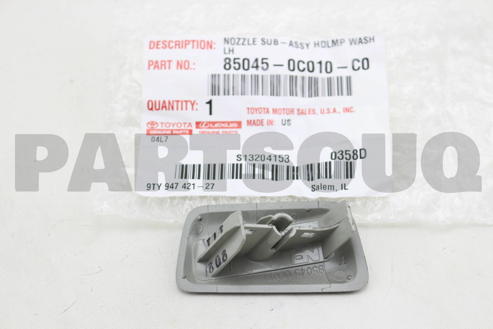 850450C010C0 Genuine Toyota NOZZLE SUB-ASSY, TYPE1 H/LAMP WASHER, LH | eBay