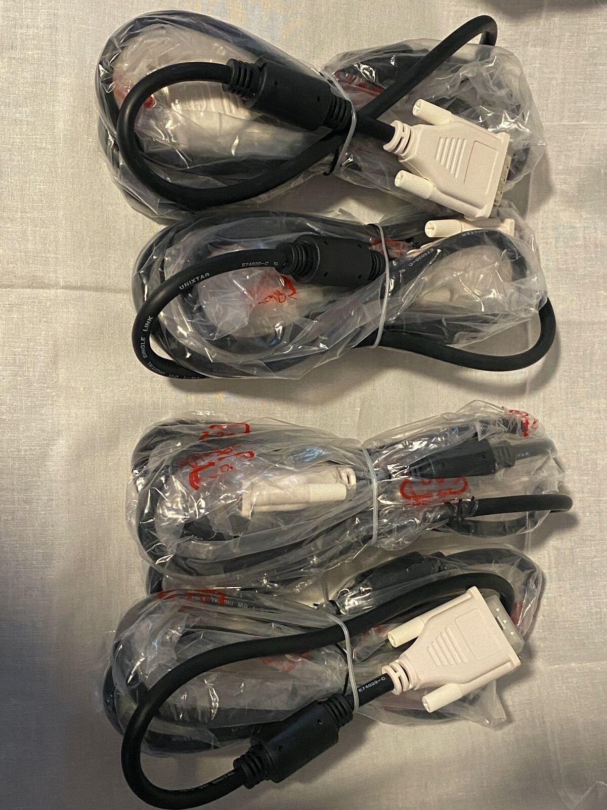 Lot Of 4 Unixtar High Speed DVI-D Single Link Cable 6’ E74020-C AWM ...