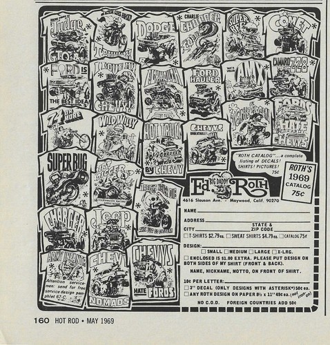 1969 Big Daddy Ed Roth Vintage Magazine Ad T-Shirt Super Bug Charlie ...