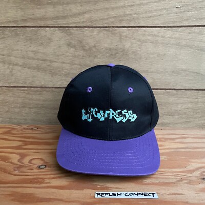 EYEDRESS 2 tone black purple snapback hat Los Angeles hip hop rare ...