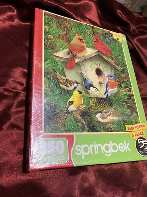 SPRINGBOK JIGSAW PUZZLE 350 Pieces Feathered Retreat Birds Family Fun ...