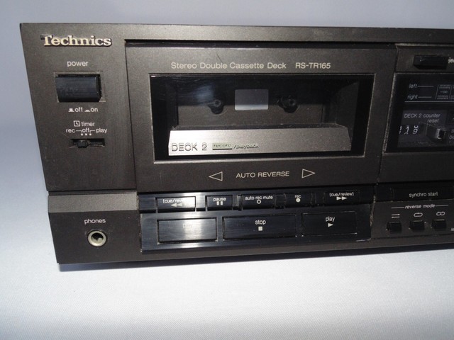 Technics Rs-tr165 Stereo Home Dual Cassette Deck Double Tape Player for ...