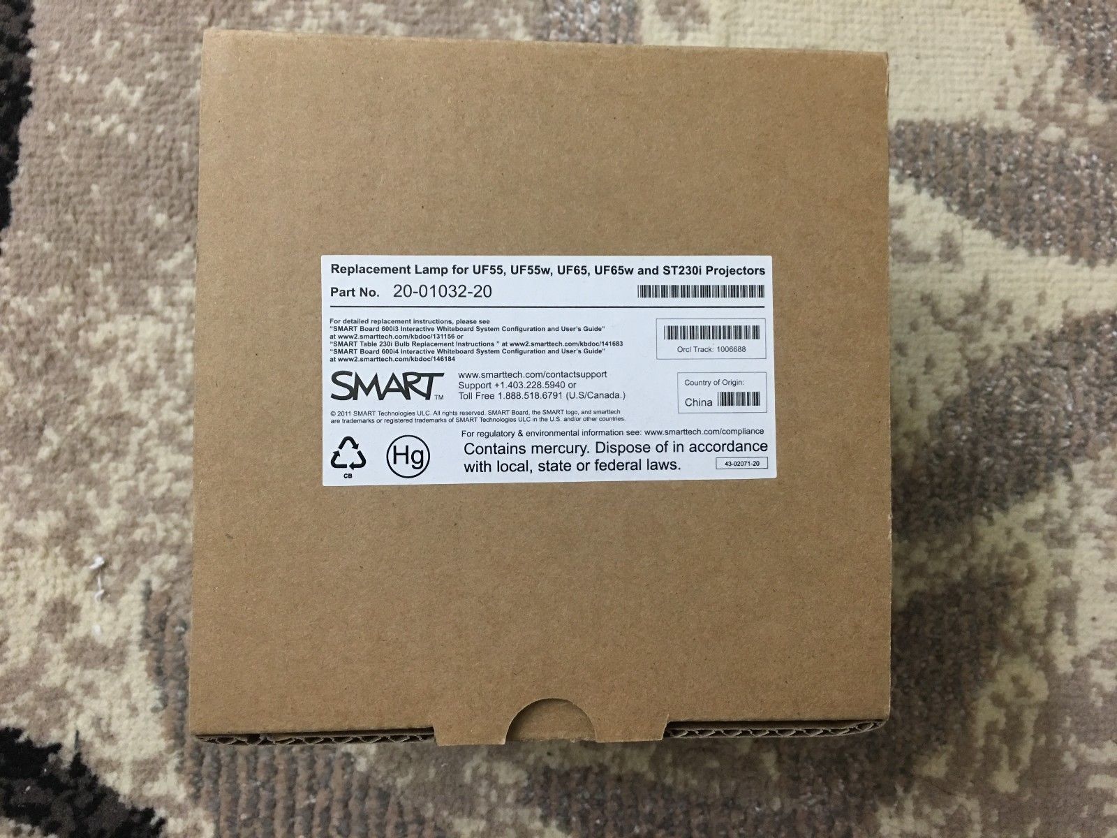 PROJECTOR LAMP BULB FOR SMART UF65 UF65W UF55 UF55W SBP-10X ST230I 20 ...