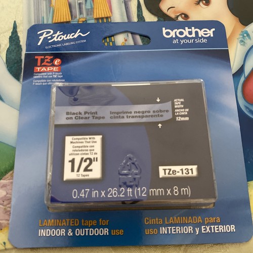 NEW - Brother Black Print on Clear Laminated Tape for P-touch Label ...