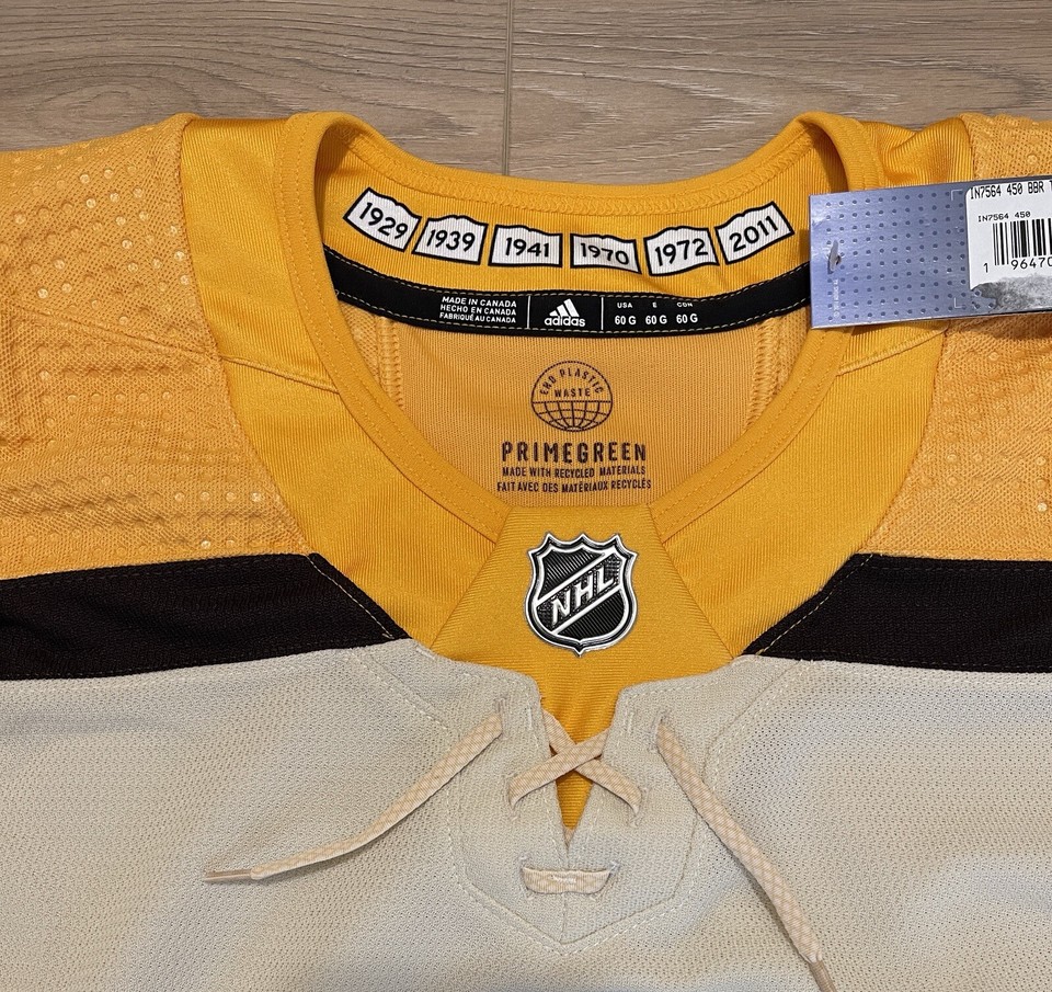 NEW Adidas MiC Boston Bruins 100th Anniversary Team Issue GOALIE Jersey ...