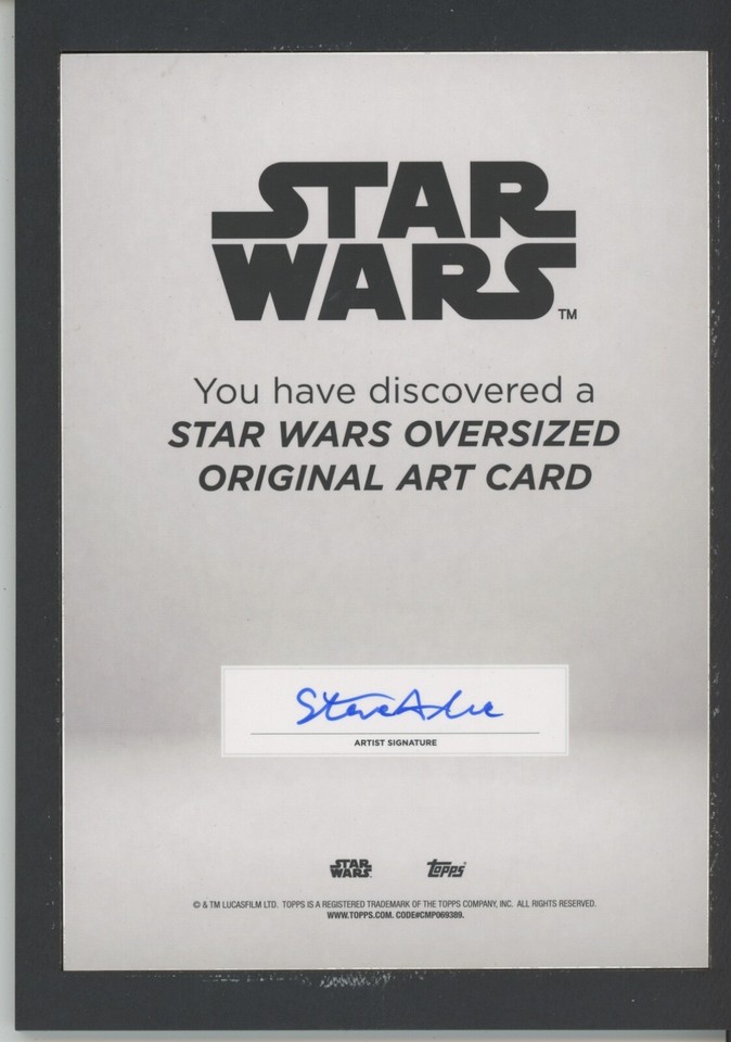 2024 Topps Star Wars Galactic Antiquities Sabine Wren JUMBO SKETCH ...