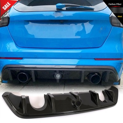 For Ford Focus RS 2016-2018 Carbon Fiber Rear Bumper Lip Diffuser Body ...