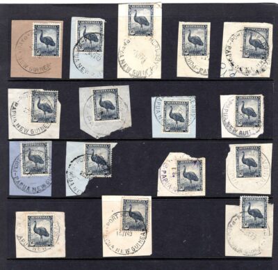 Australia group of 5½d emu stamps all have PNG postmarks | eBay