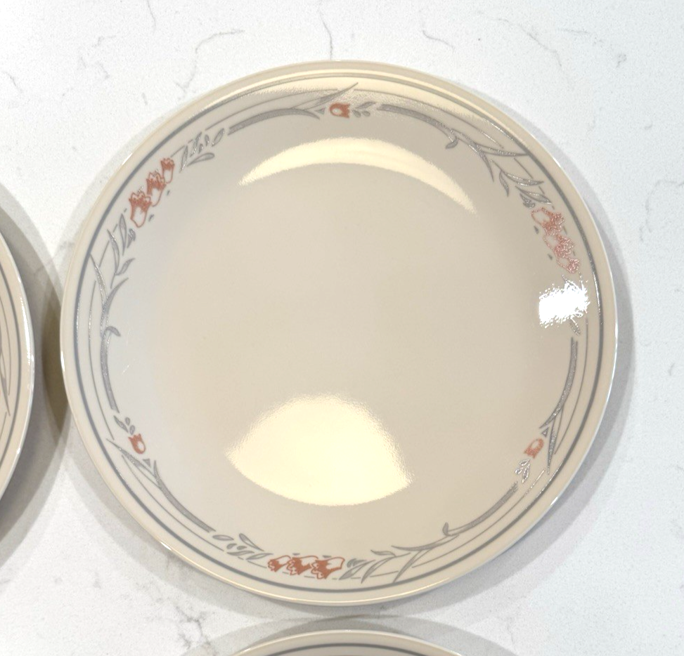 CORELLE ROSE Pattern Set of 4 Dinner Plates 10 1/4” Retired Vintage GUC ...