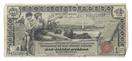 1896 One Dollar Educational Note Silver Certificate Fr 225 | eBay
