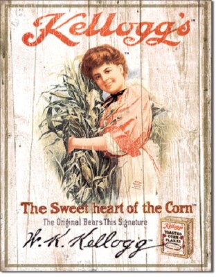 Kellogg's Sweetheart Metal/Tin Sign Toasted Corn Flakes | eBay
