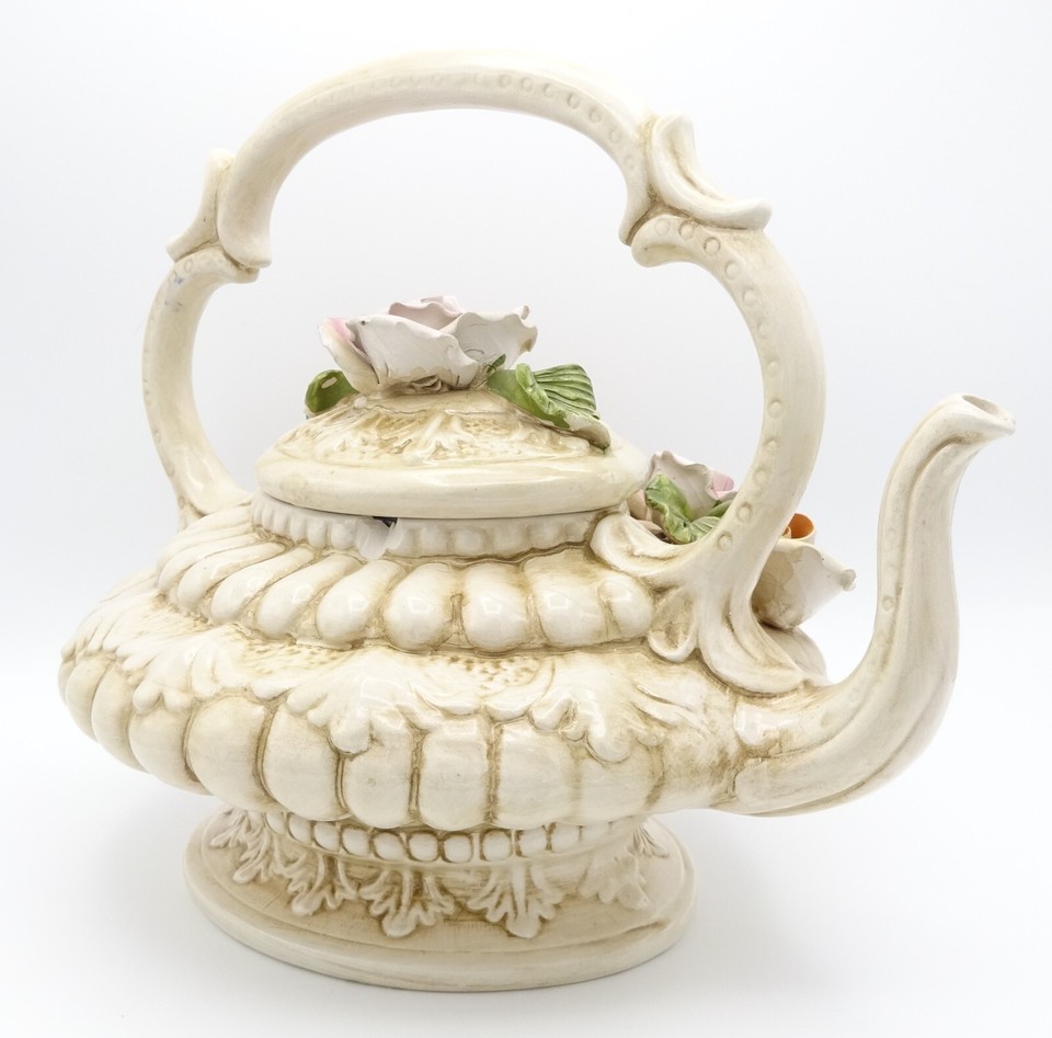 Vintage Large Italian Capodimonte Decorative Teapot | eBay UK