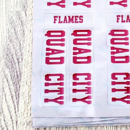 🔥 Quad City Jr. Flames Hockey Helmet Decal Stickers NA3HL Sheridan ...