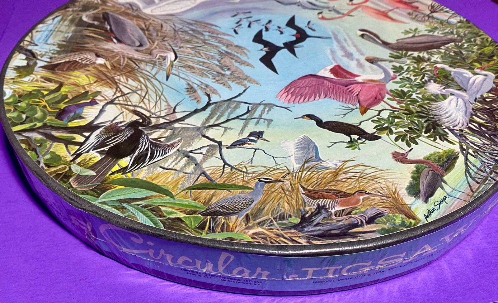 NEW Sealed! Vintage 1965 Springbok "WATER BIRDS" CIRCULAR Puzzle C912 ...