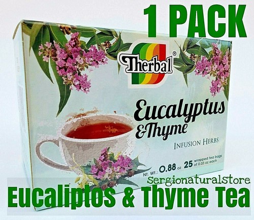 Therbal 25 Tea bags Te Eucalipto y Tomillo Eucalyptus & Thyme Tea Free ...