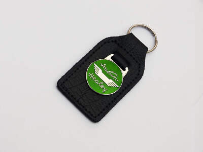 Austin Healey Leather & Enamel / Chrome & Green Key Fob, Sprite 3000 ...