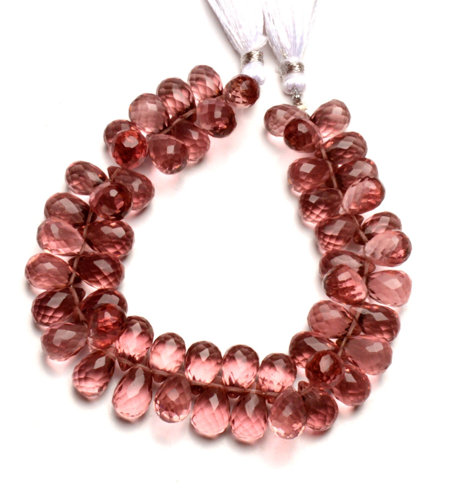 Kunzite Color Quartz 10x7 mm Size Teardrop Shape Briolette Beads 7 ...