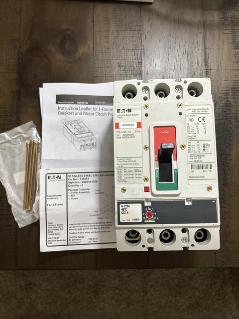 Eaton Cutler Hammer JGE J250e Breaker 3 Pole 225 Amp JGE3225FAG for ...