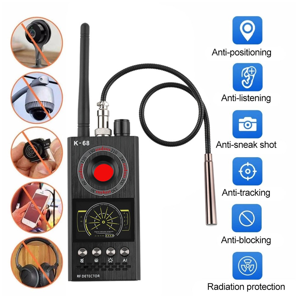 Wireless Anti Spy RF Detector Hidden Camera Finder Bug Signal Alarm ...