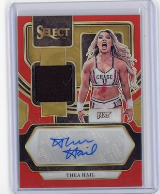 Thea Hail 2024 WWE Panini Select Red Auto Autograph Relic #'d 11/49 NXT ...