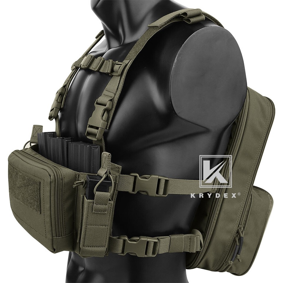 KRYDEX D3CR Chest Rig Harness Mag Pouches & D3 Flatpack Backpack MOLLE ...