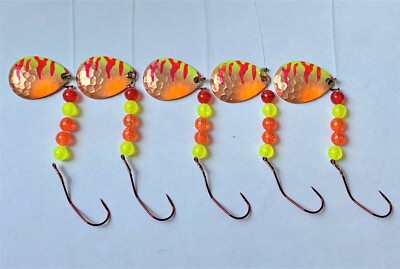 SUZIES SPINNERS 5 Walleye Slow Death Rigs Size 3 Colorado Blades | eBay