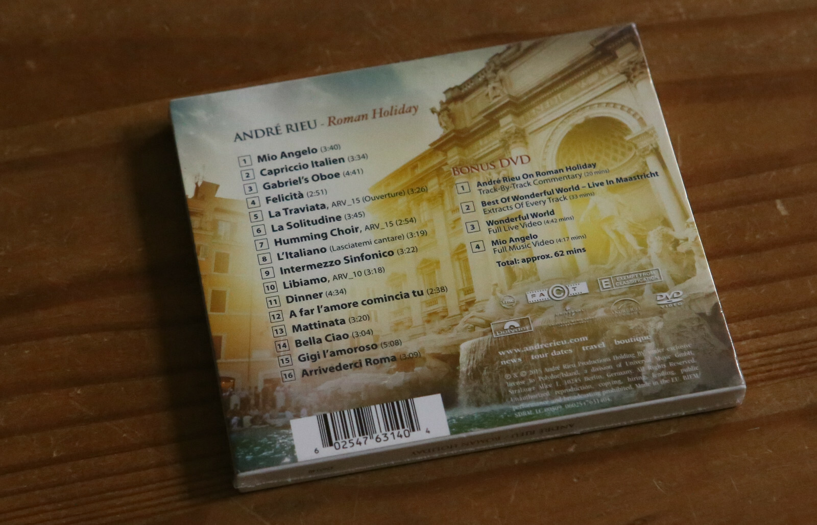 André Rieu - Roman Holiday - CD & Bonus DVD (2015) - Brand New/Sealed ...