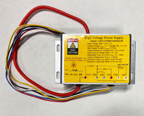 High Voltage Power Supply Input 12V Output negative 8kv 2.5 mA Shutdown ...