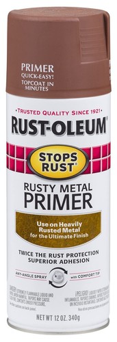 Rust,Oleum 7769830 Stops Rust Spray Paint, 12-Ounce, Flat Rusty Metal ...
