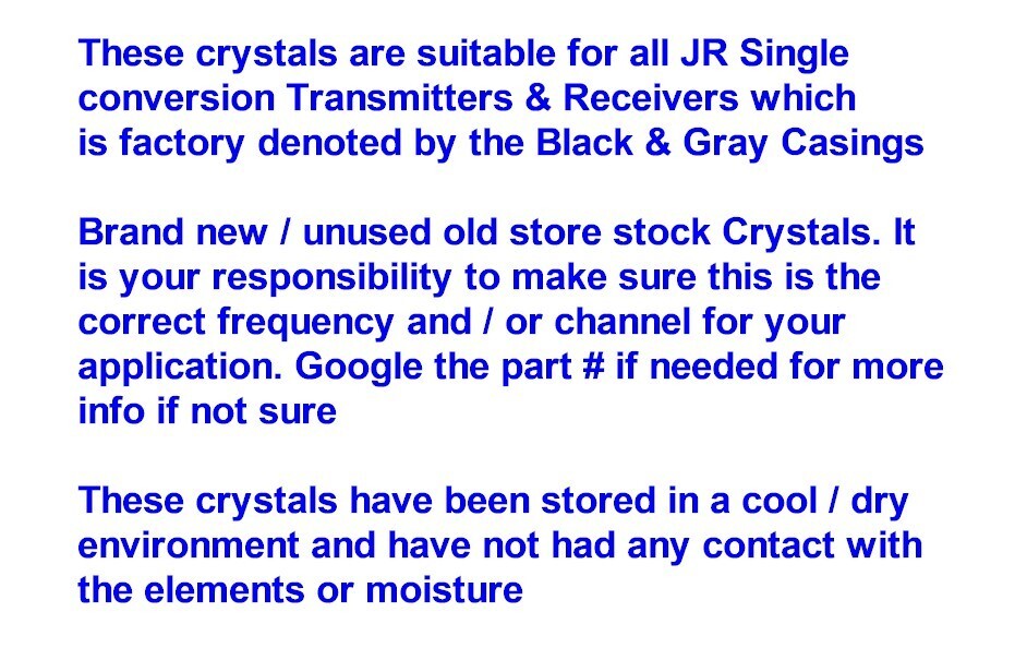 Vintage RC JR PROPO Radio FM Crystal Set JRPXF59 Channel 59 72.970mhz ...