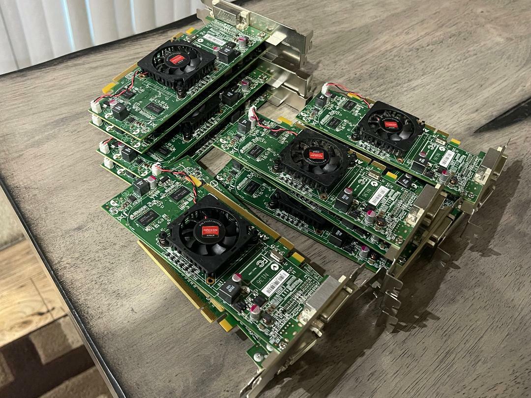 (Lot Of 12)AMD Radeon Graphic PCI-E Card Model: C090 N136 V218 VER 7.1 ...