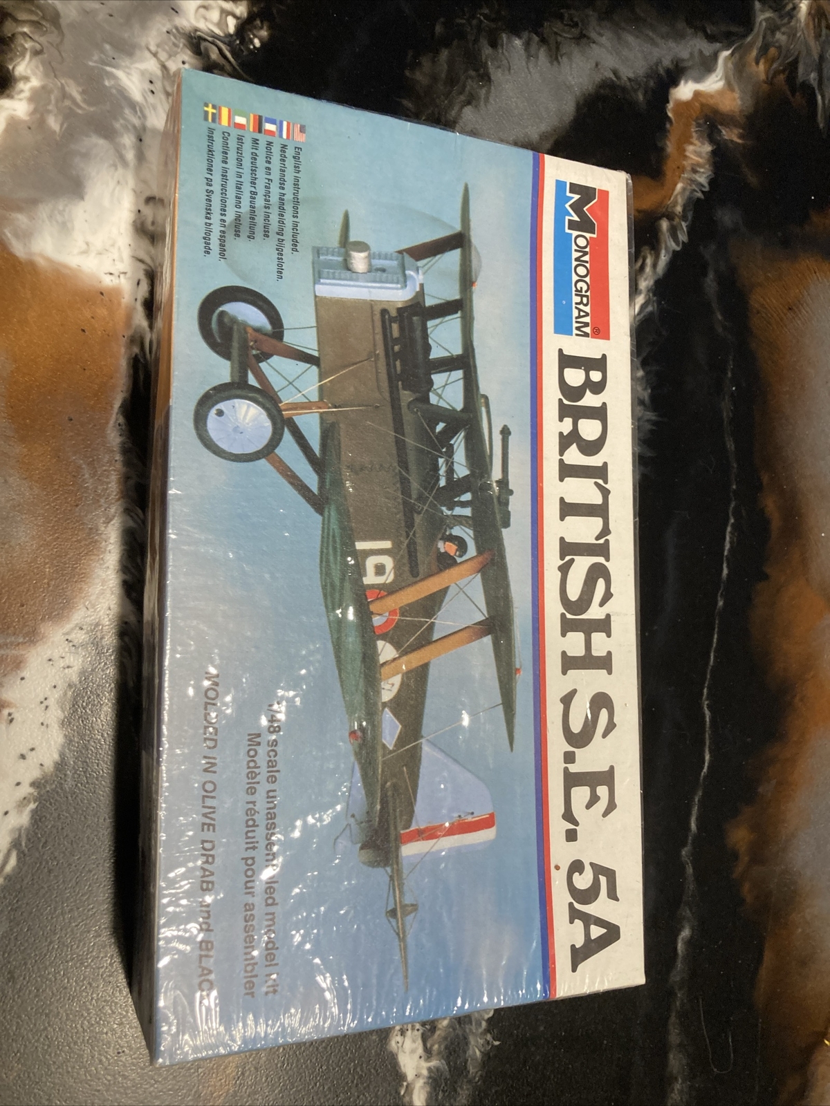 Monogram British S.E. 5A Model Kit Molded in Olive Drab 1:48 Scale ...