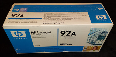 HP 92A LaserJet Toner Cartridge- Black (C4092A) -GENUINE NEW ...