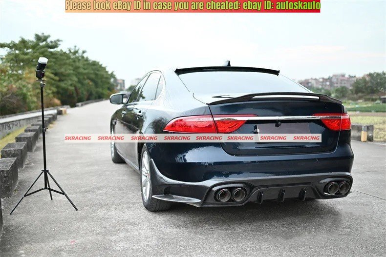Real Carbon Fiber Rear Spoiler Tail Trunk Lip Wing For Jaguar XF 2016 ...