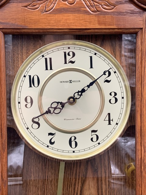 Howard Miller Oak Wall Clock Model 613-235 Westminster Chime for sale ...