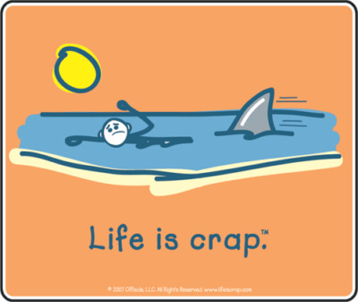 Life Is Crap - Swimming - Sticker - 4" x 3 3/8" | eBay