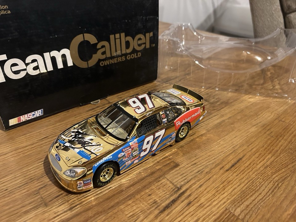 NASCAR Team Caliber Owners 2001 SIGNED Kurt Busch #97 GOLD 1/24 Diecast ...